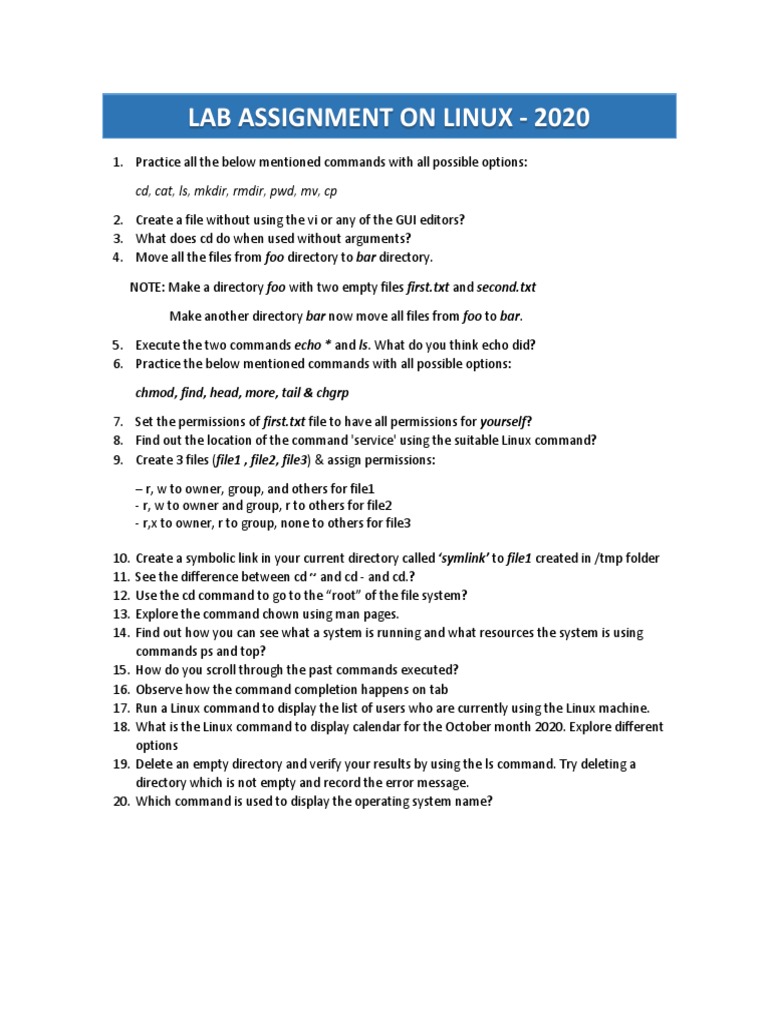 OS-Introduction-to-Linux-Lab Questions | PDF