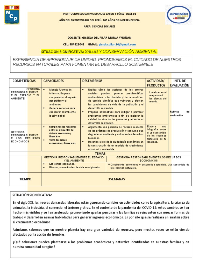 Sesiòn 02 Ccss 3ro | PDF | Sustentabilidad | Desarrollo sostenible