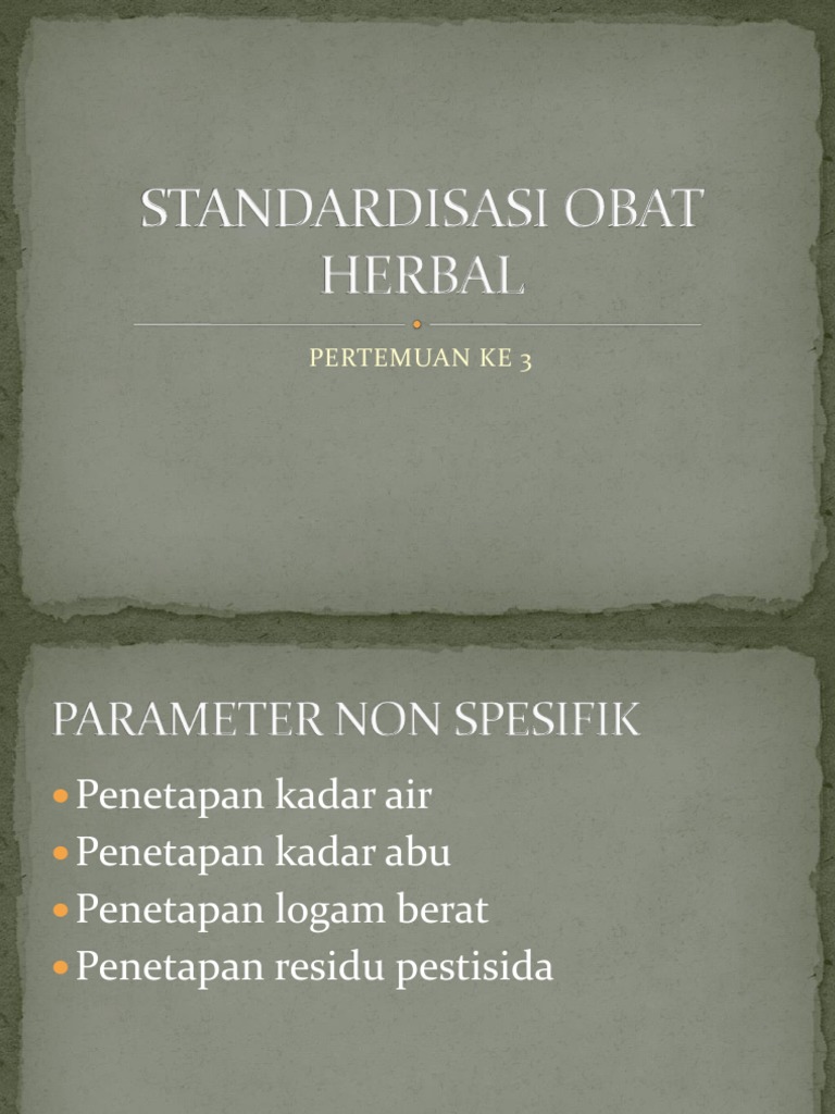 Standardisasi Simplisia Dan Ekstrak | PDF