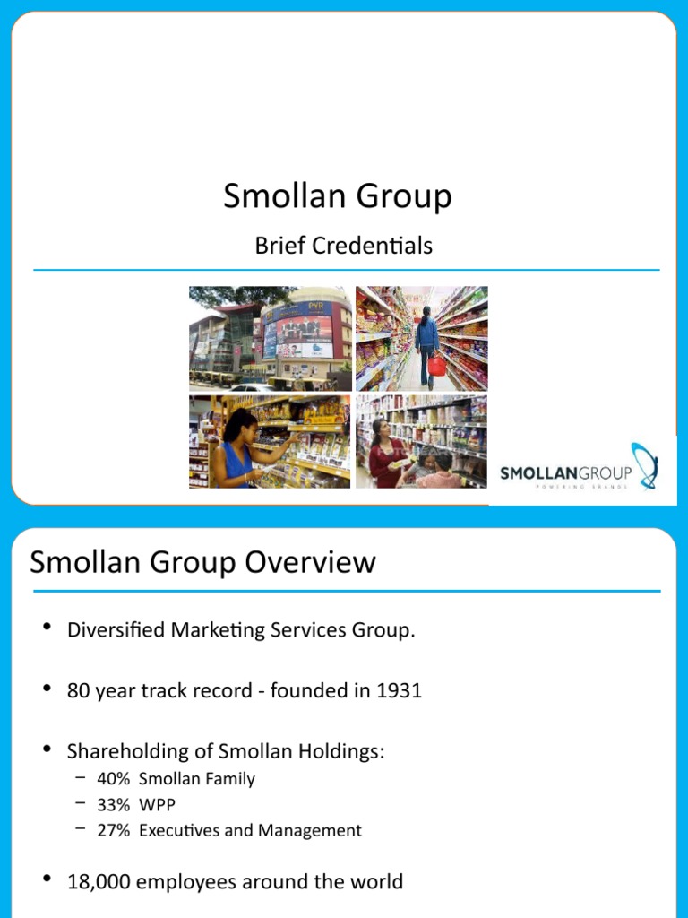 Smollan Group: Marketing Services Overview | PDF | Retail | Point Of Sale