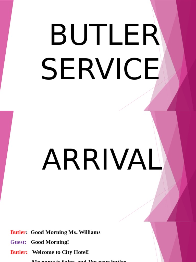 Butler Service Script | PDF | Hotel And Accommodation | Business