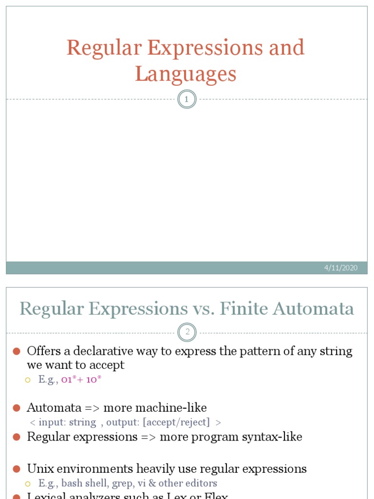 Converting Deterministic Finite Automata to Regular Expressions | PDF | Regular Expression ...