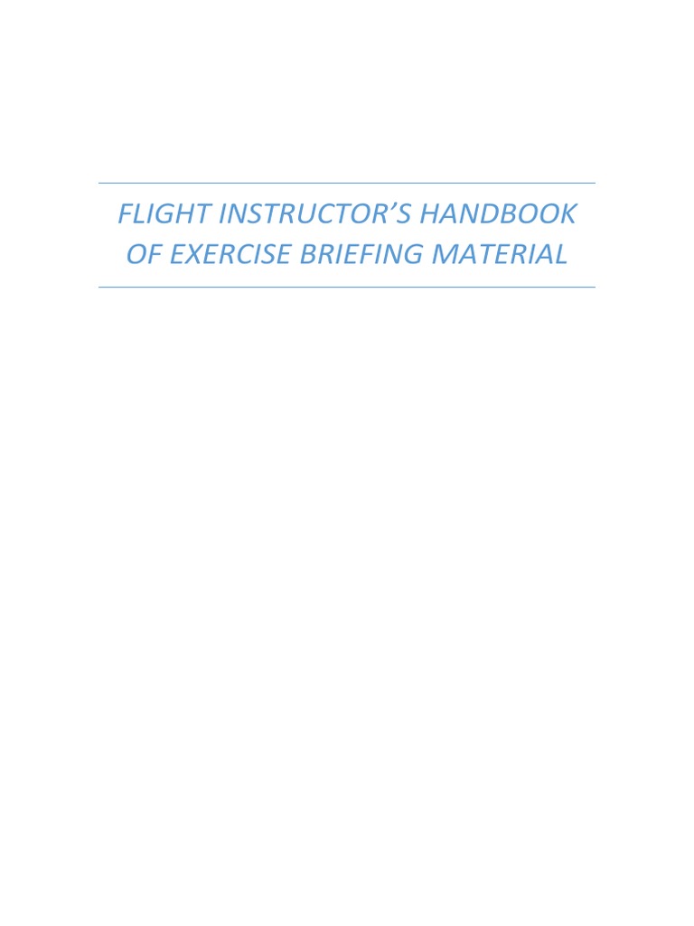 Instructors Briefing Material | PDF | Flight Control Surfaces | Aileron