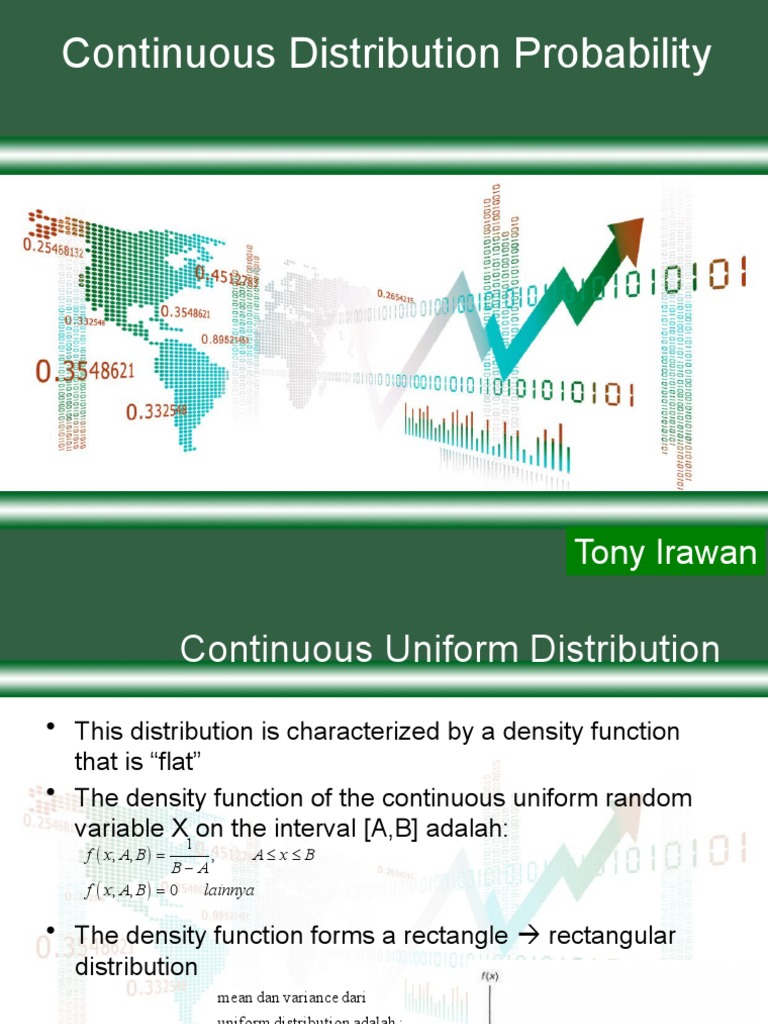 Continuous Distribution Probability: Tony Irawan | PDF | Normal ...