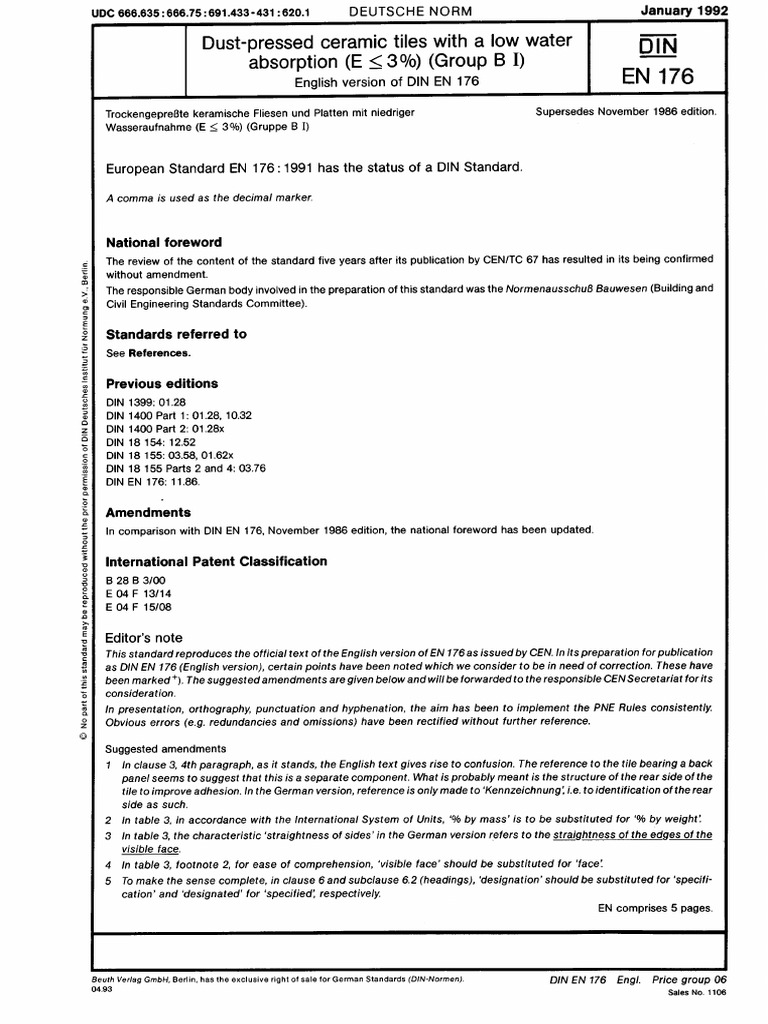 DIN EN 176-1992-En | PDF