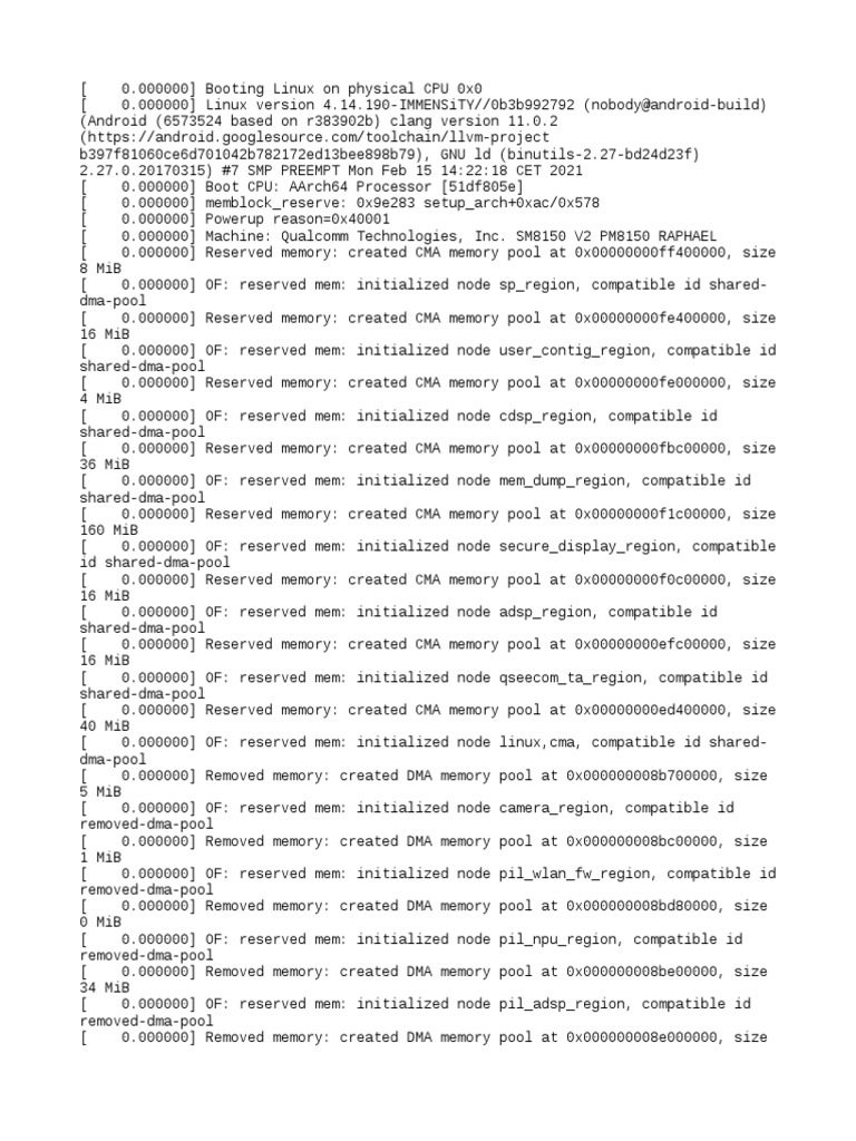 DT 2 Wdmesg | Download Free PDF | Central Processing Unit | Booting