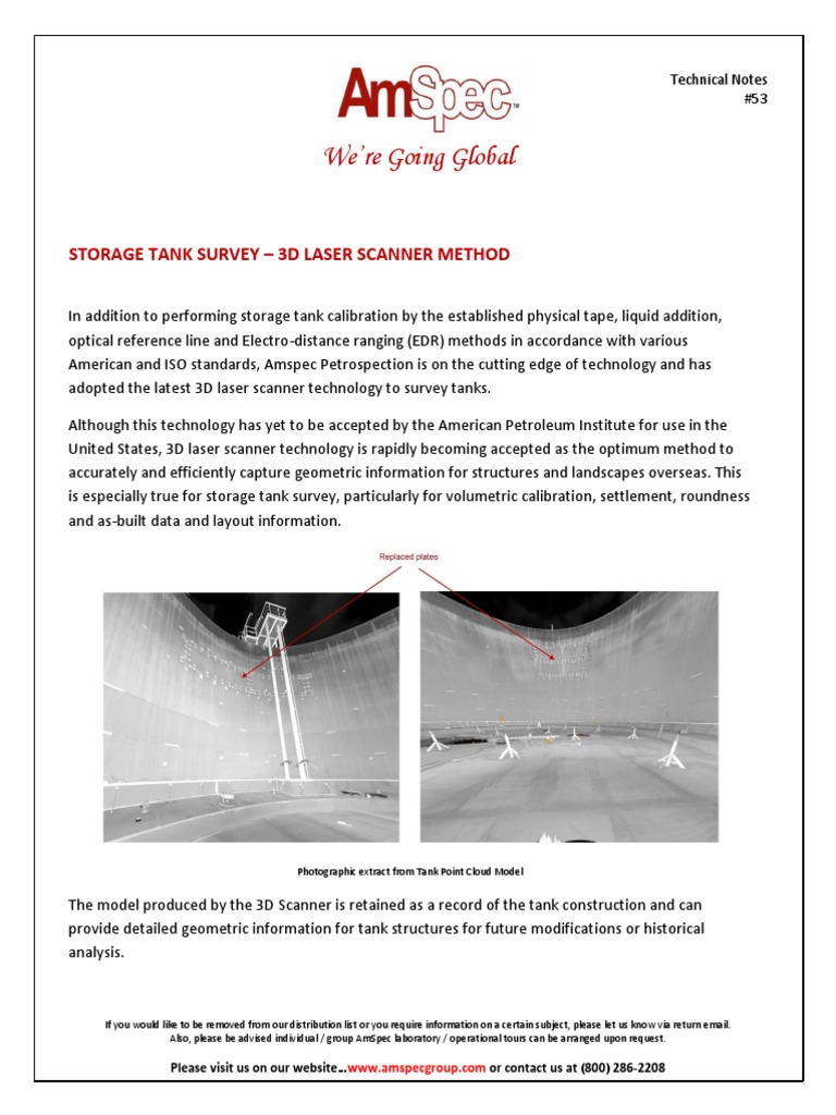 3D Laser Scanning for Tank Calibration | PDF | Metrology | Calibration
