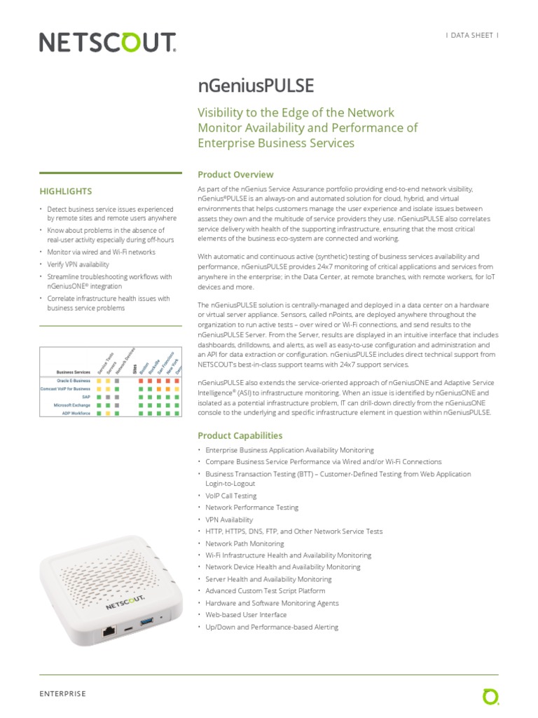 EPDS 013 EN-2101-nGeniusPULSE Nse21 | PDF | Wi Fi | Voice Over Ip