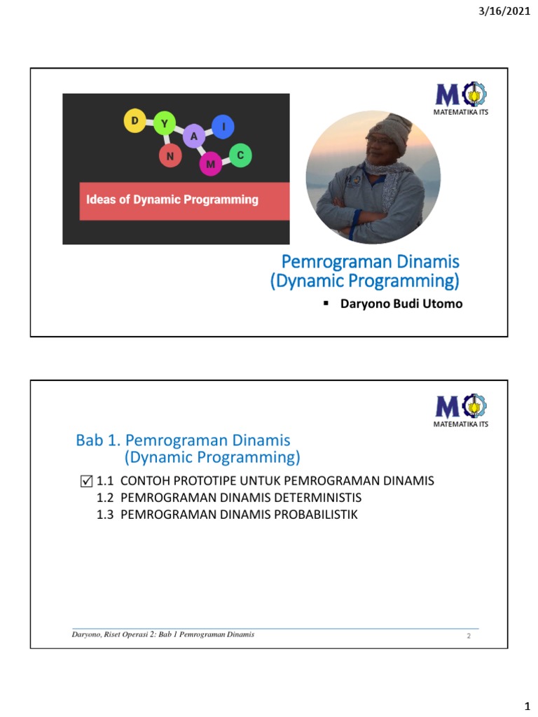 Bab 1. Program Dinamis Bag 1 | PDF