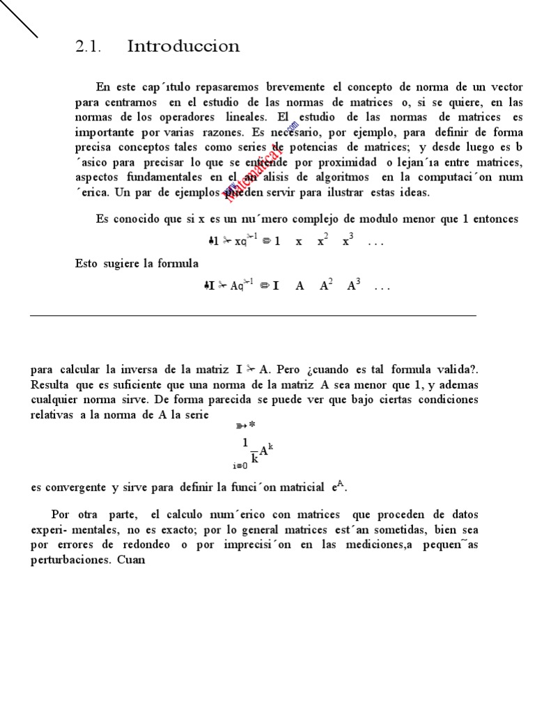 Normas de Vectores y Matrices | PDF | Espacio vectorial | Norma ...