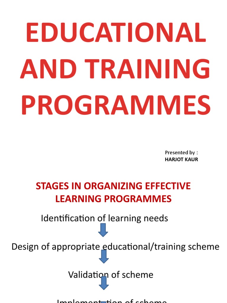 Educational and Training Programmes | PDF | Pharmacy | Pharmacist