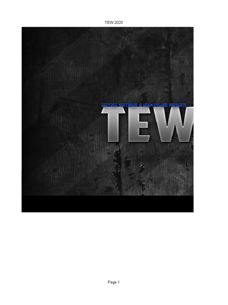 TEW Spreadsheet | PDF | Professional Wrestling Shows | Professional ...