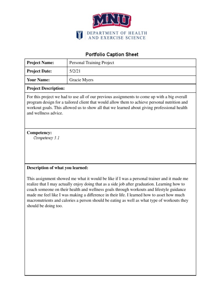 Caption Sheet Template 1 | PDF