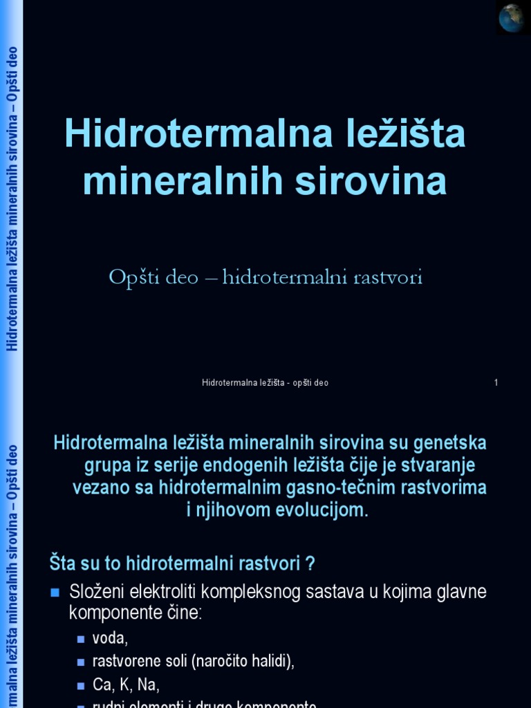 008-Hidrotermalna Lezista - Opsti Deo LMS | PDF