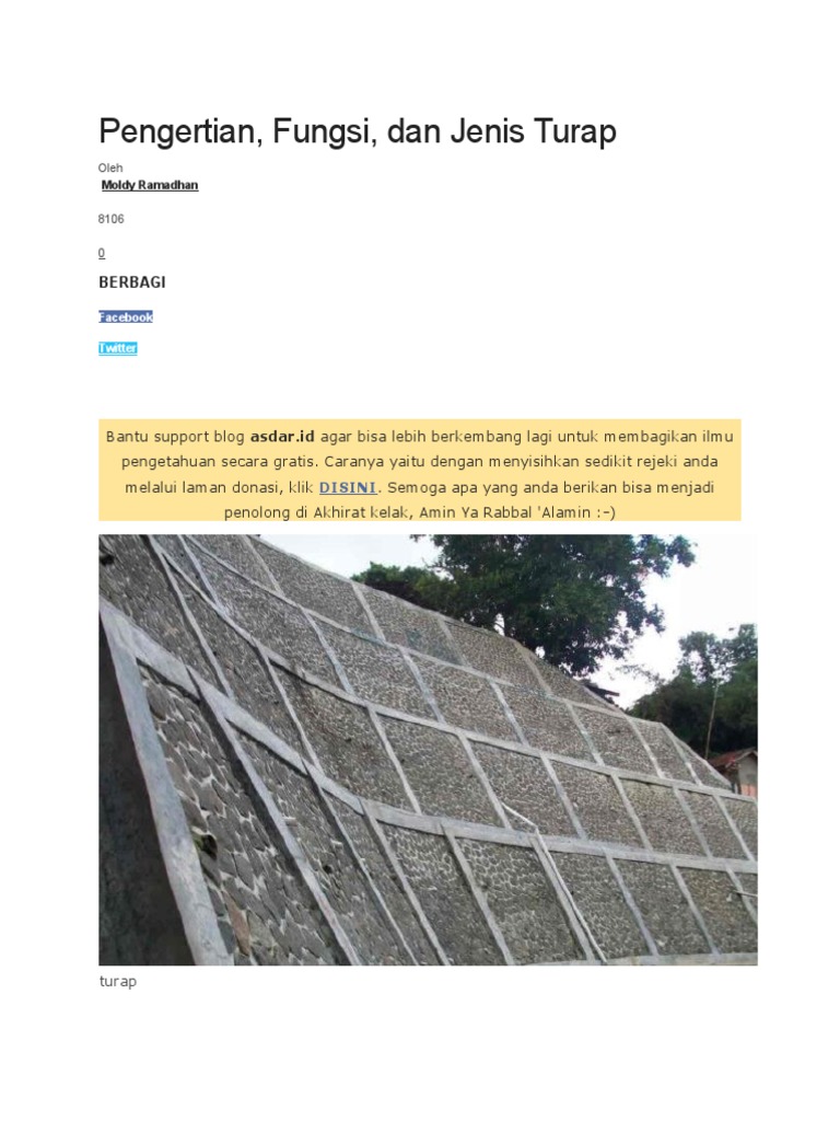 Jenis dan Fungsi Turap | PDF