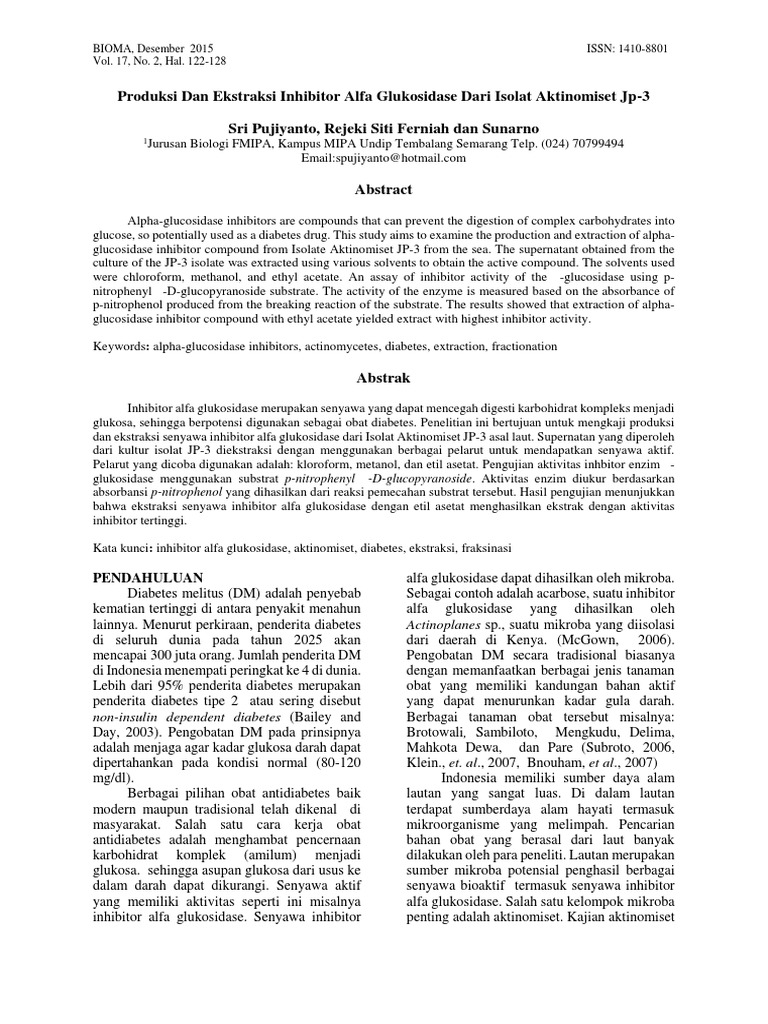 Cara Uji Enzim Alfa Glukosidase Yang Harus Masuk Ke Dalam Bab 2 | PDF ...