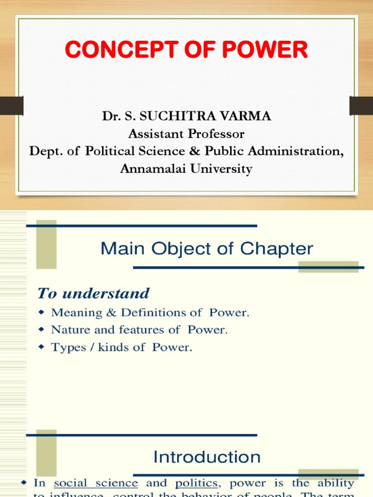 Ip Concept of Power | PDF | Social Science