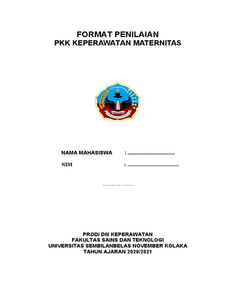 Format Penilaian PKK Keperawatan Maternitas | PDF