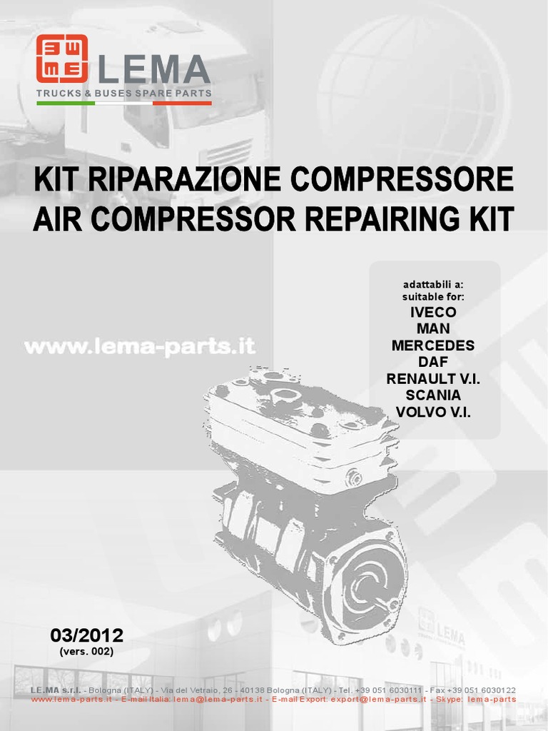 Lema Catalogo Air Compressor Rep-Kit | PDF