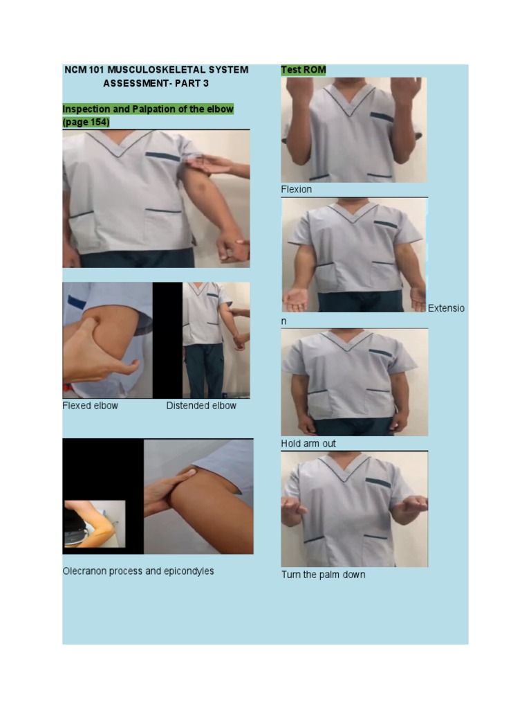 NCM 101 Musculoskeletal System Assessment - Part 3 | PDF