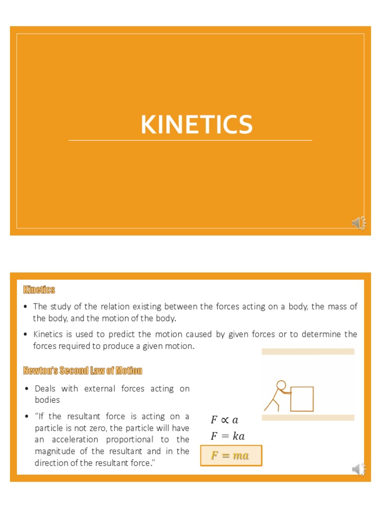 Kinetics Force and Acceleration Part 1 | PDF | Force | Mass