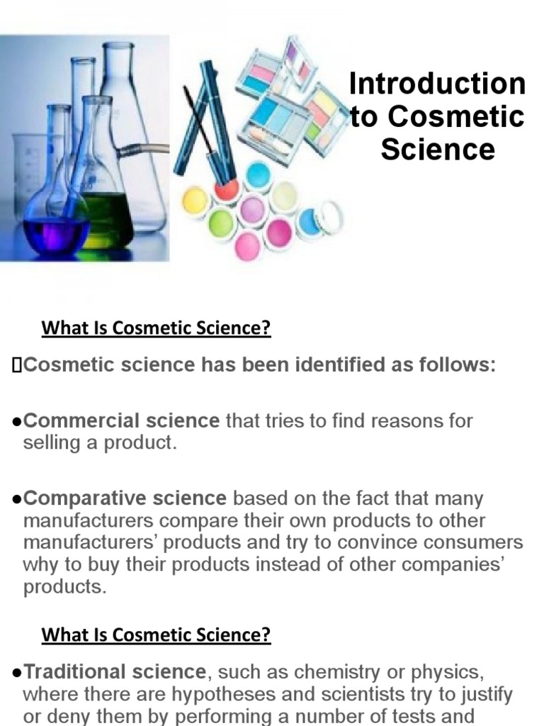 Intro To Cosmetic Science | PDF | Cosmetics | Clinical Trial