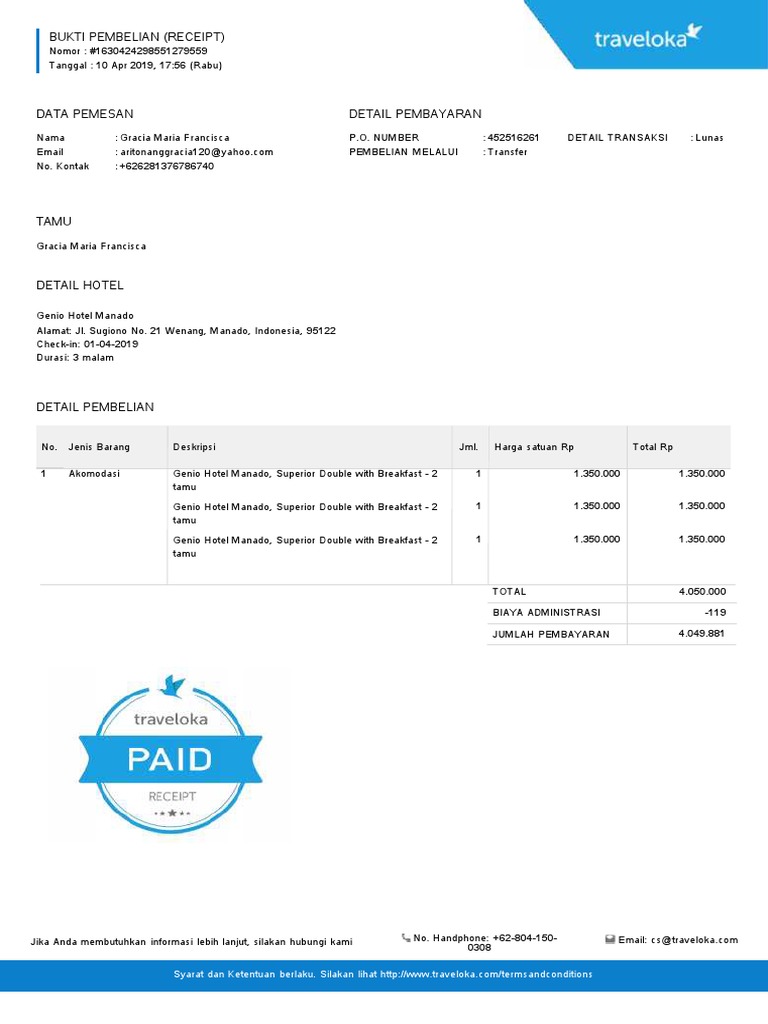 Bukti Pembelian (Receipt) | PDF