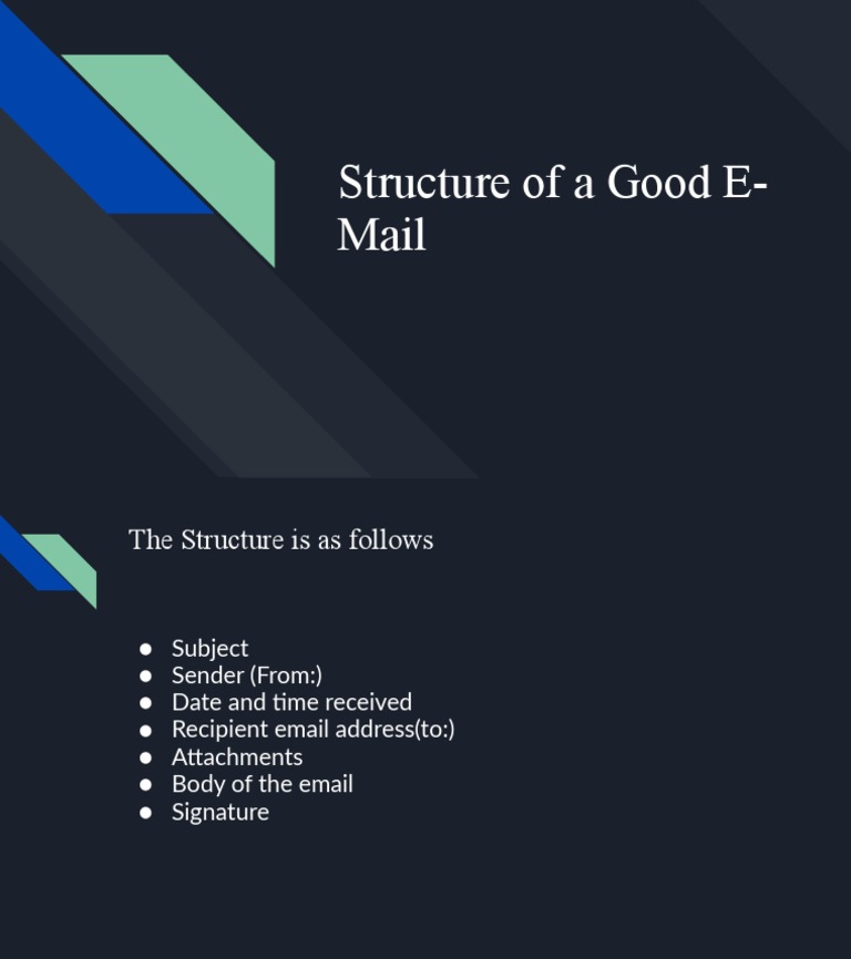 Structure of A Good E-Mail | PDF