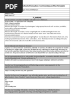 4c Lesson Plan Template | PDF | Classroom | Educational Assessment