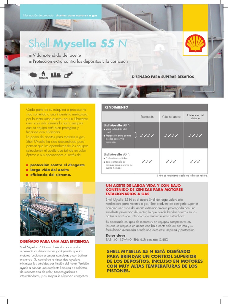 Folleto Shell Mysella S5 N | PDF | Petróleo | Ingeniería mecánica