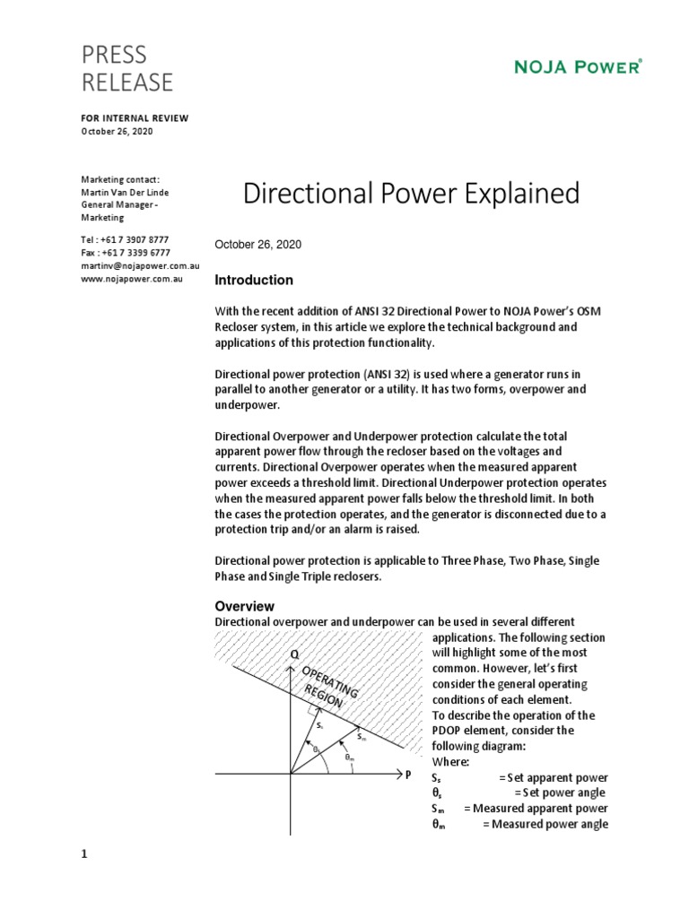 Directional Power Explained | PDF | Ac Power | Electric Power