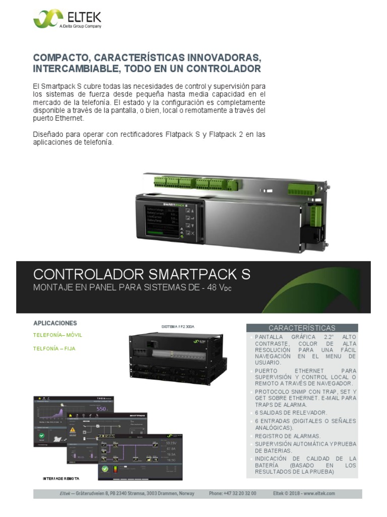 Datasheet Smartpack S Panel - 242100.415.ds6 | PDF | Protocolos de red | Ingenieria Eléctrica