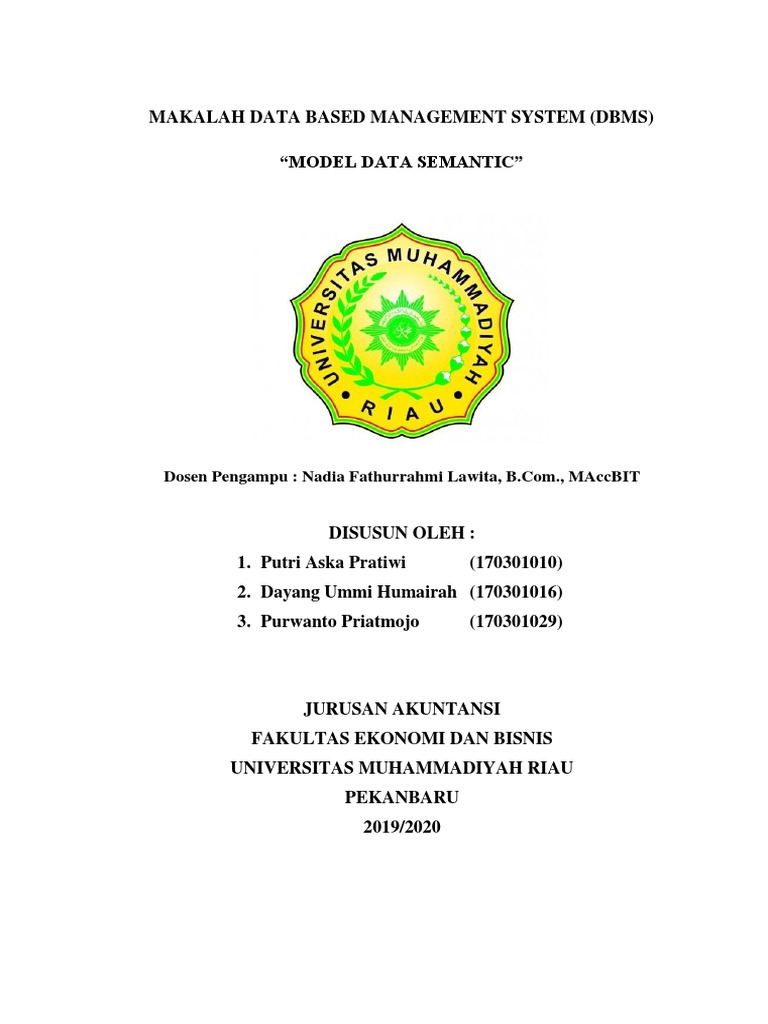 Kel 3 (DBMS) - Model Data Semantic-Dikonversi | PDF | Komputer