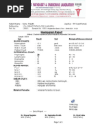 Typhoid Test Report | PDF | White Blood Cell | Blood