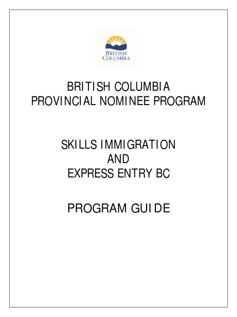 BC PNP Skills Immigration Guide | PDF | Health Professional ...