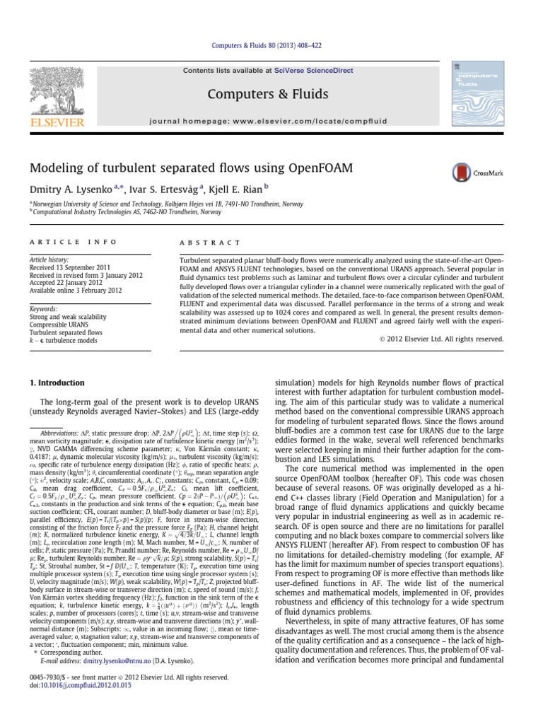 Modeling Turbulent Flows with OpenFOAM | PDF | Turbulence | Computational Fluid Dynamics