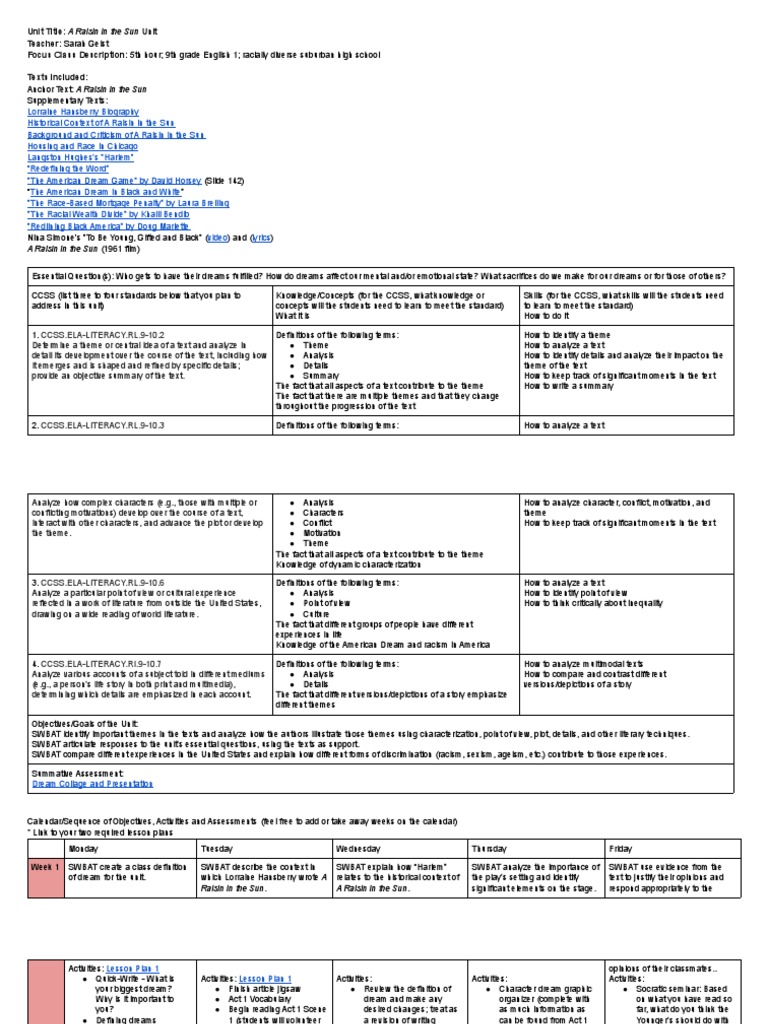 A Raisin in The Sun | PDF | Collage | Narration