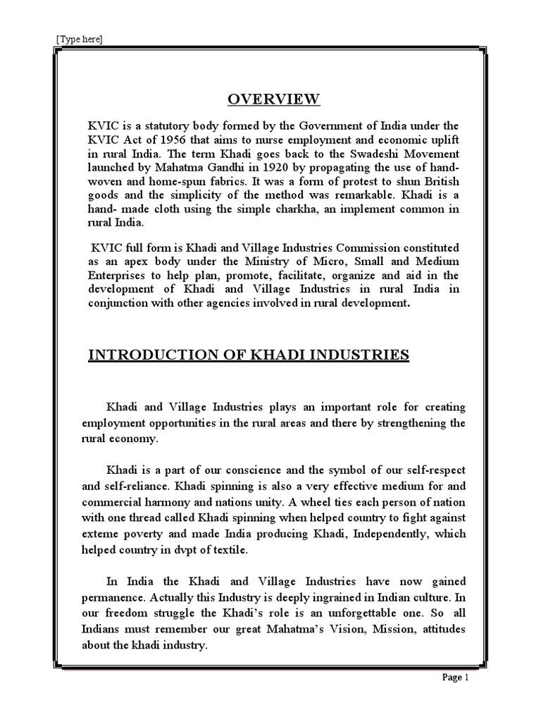Kvic Project Report | PDF | Economies | Business
