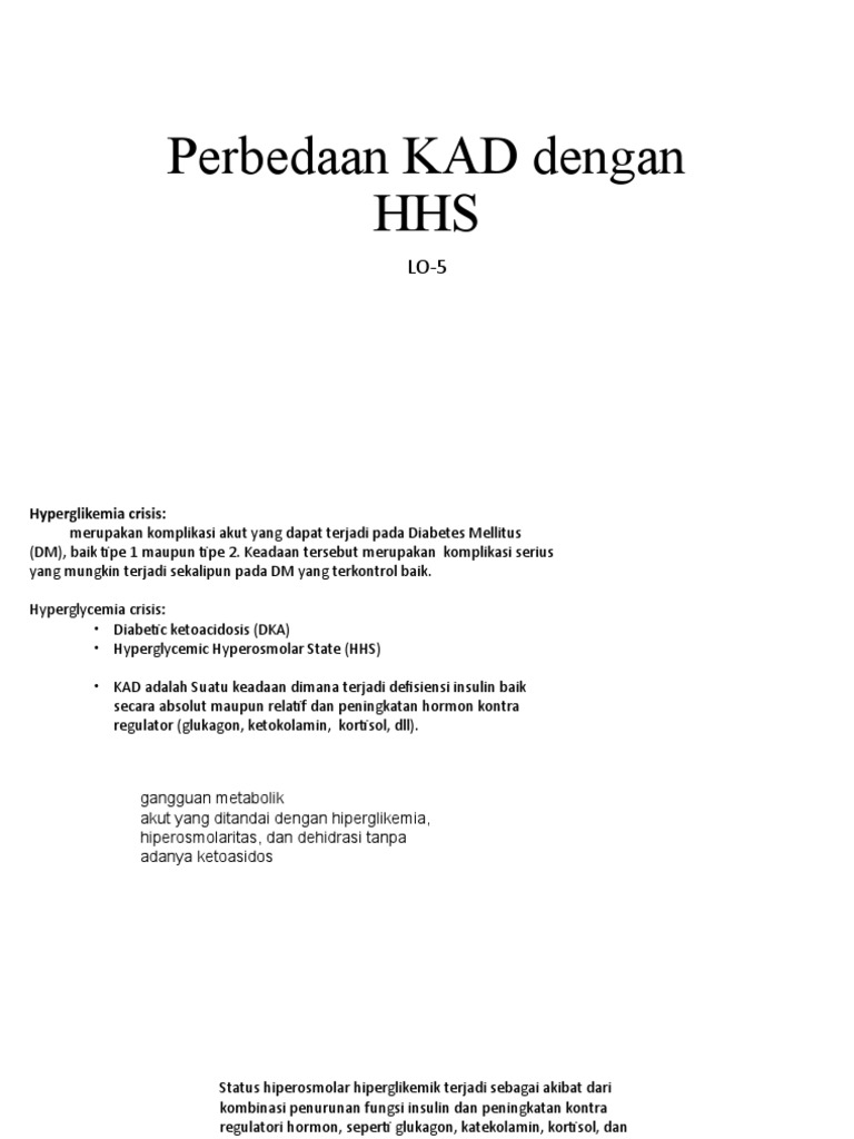 Perbedaan KAD Dengan HHS | PDF
