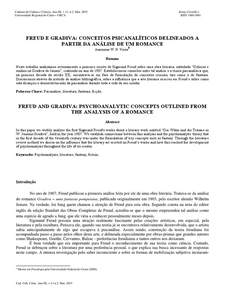 Gradiva | Download grátis PDF | Sigmund Freud | Psicanálise