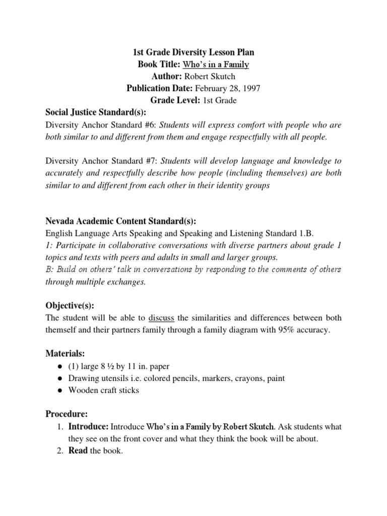 Diversity Lesson Plan 2 | PDF | Lesson Plan | Human Communication