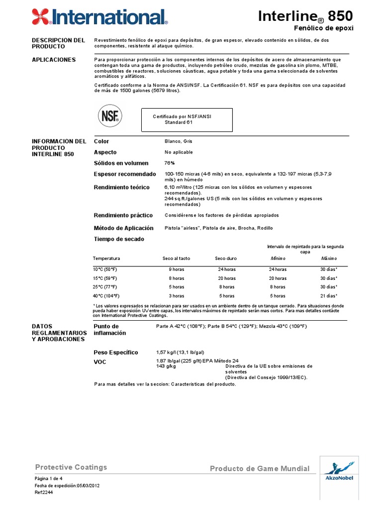 Interline 850+ds+spa | PDF | Gasolina | Química
