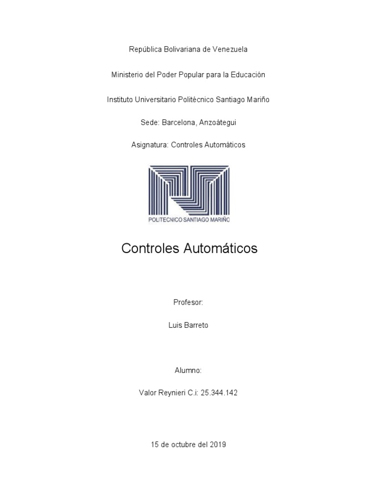 Controles Automaticos | PDF | Sistema de control | Realimentación