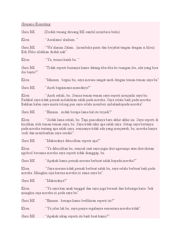 Skenario Konseling Rere | PDF