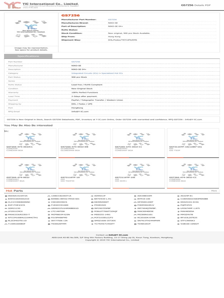 GS7256 | PDF | Electronics | Business
