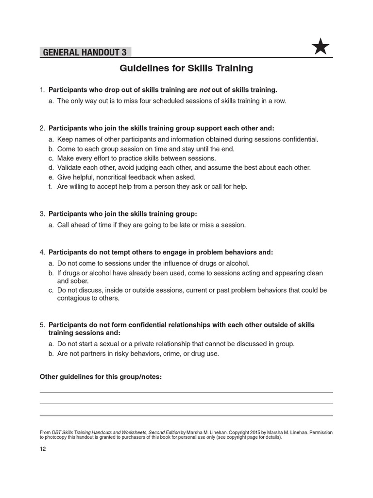 Introduction To Skills Training | PDF