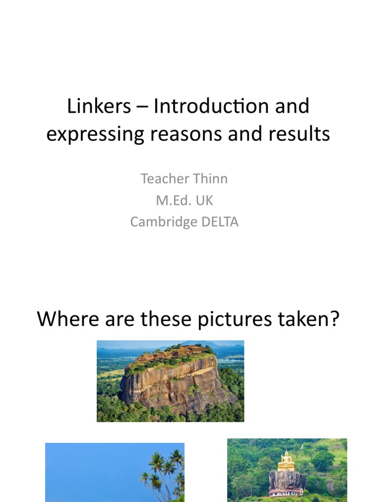 Linkers Introduction and Expressing Reasons and Results | PDF | Sri ...