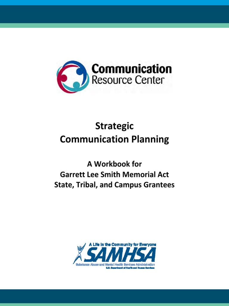Strategic Communication Planning: A Workbook For Garrett Lee Smith ...