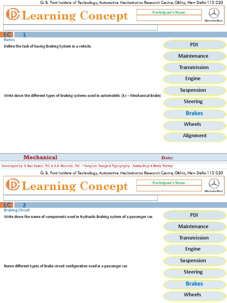 Basics: Define The Task of Having Braking System in A Vehicle | PDF ...