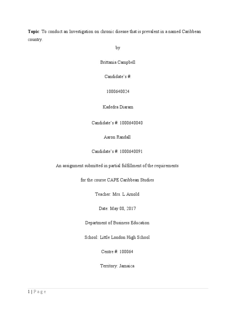 Carib Stud | PDF | Survey Methodology | Hiv/Aids